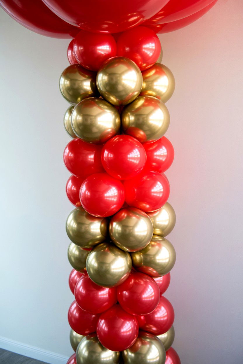 25 Chic Valentine's Day Balloon Column Ideas for Decor