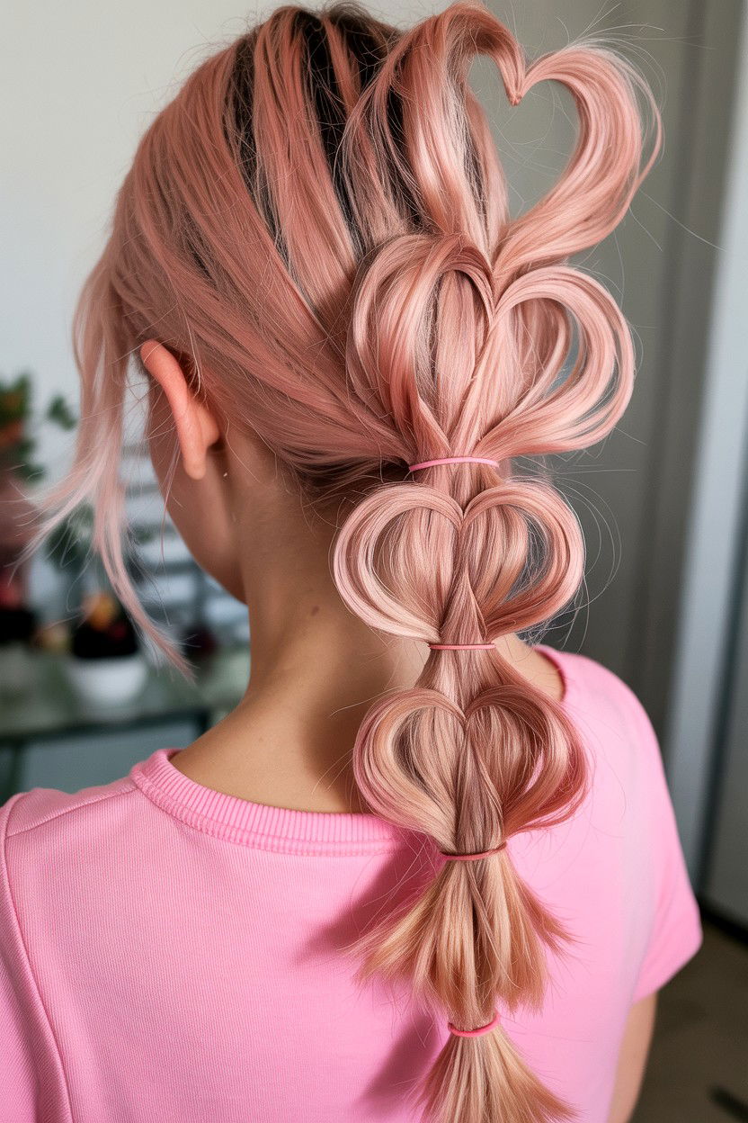 25 Stunning Valentine's Day Bubble Ponytail Ideas