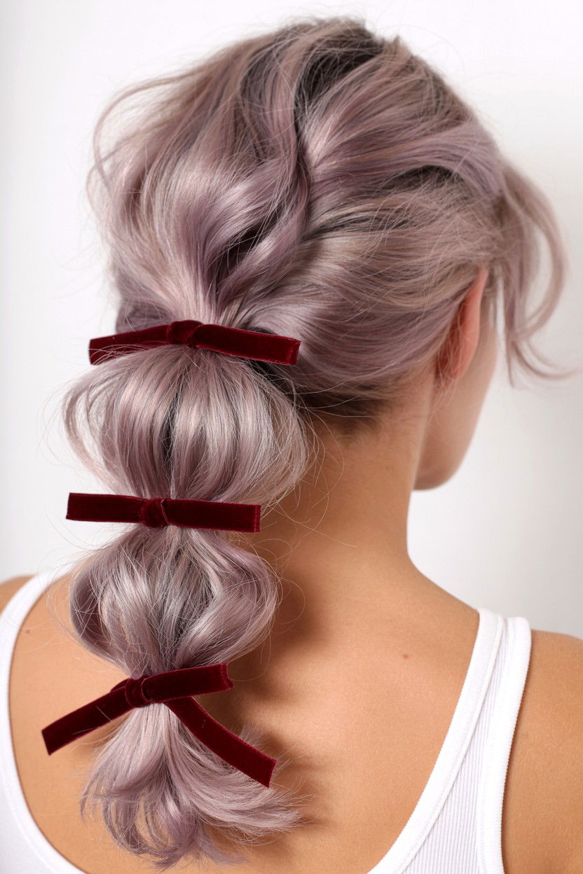 25 Stunning Valentine's Day Bubble Ponytail Ideas