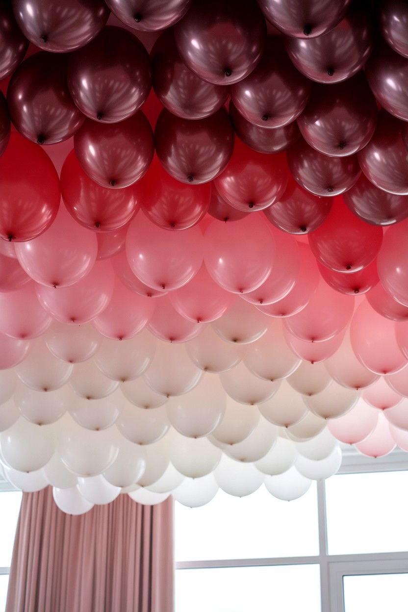 25 Romantic Valentine's Day Balloon Ceiling Ideas