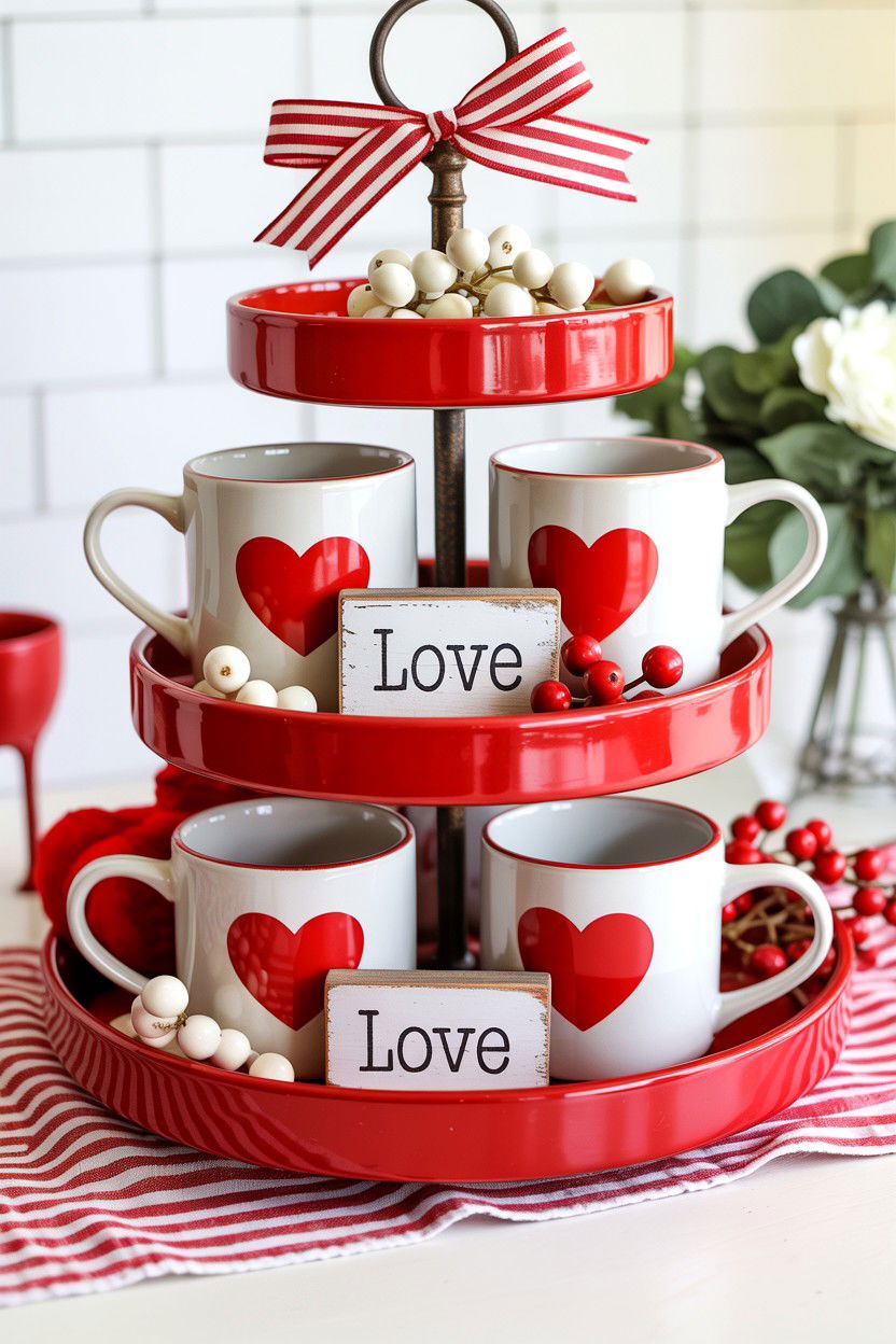 Top 25 Valentine's Day Coffee Bar Tiered Tray Ideas