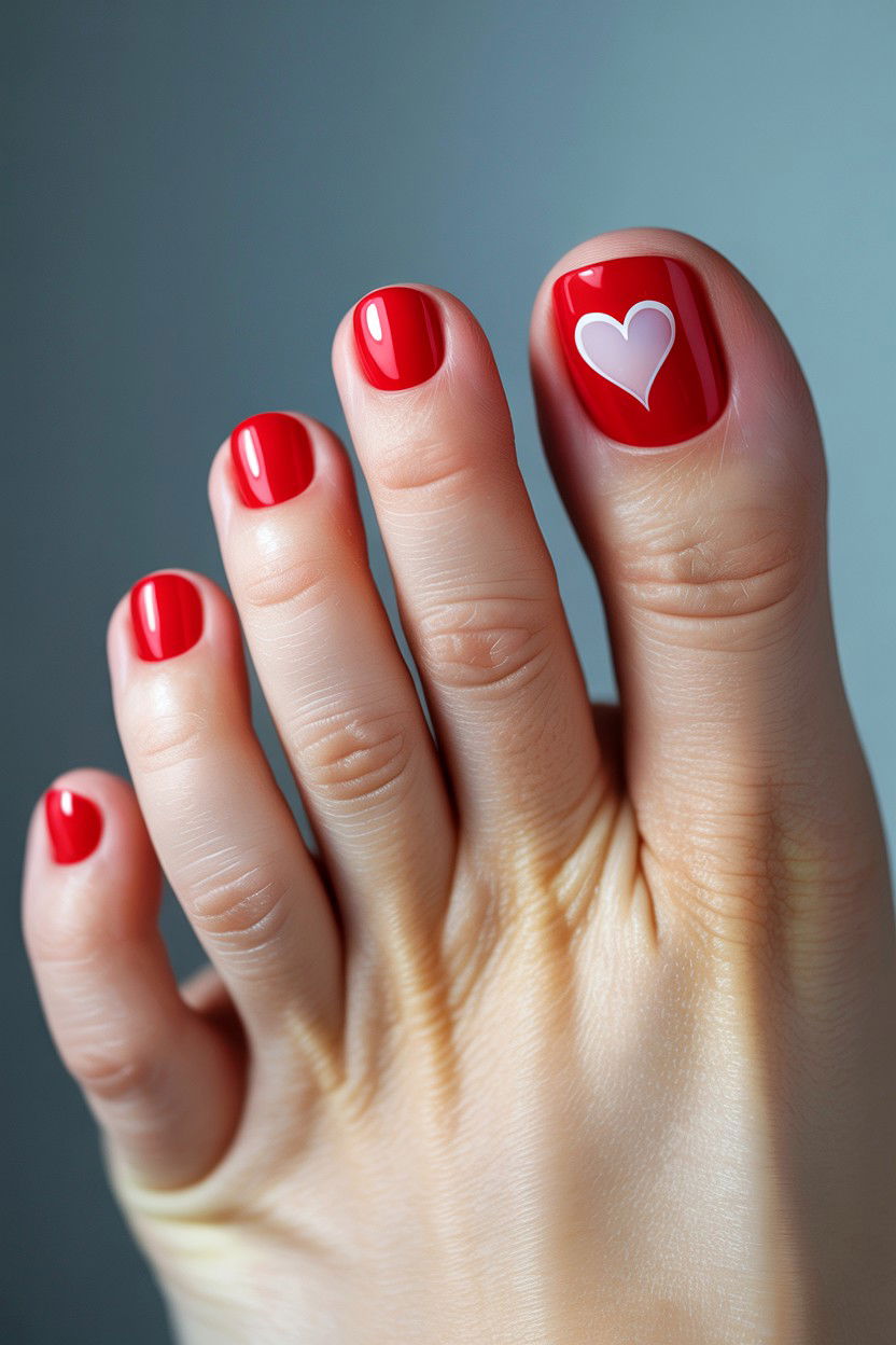 25 Cute Valentine's Day Toe Nail Ideas for Your Pedicure