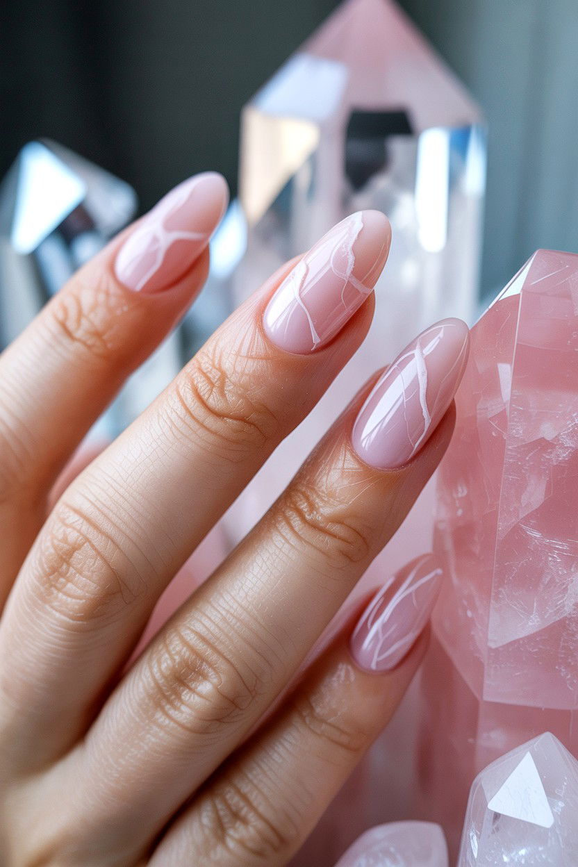25 Trendy Marble Valentine's Day Nail Ideas for 2024