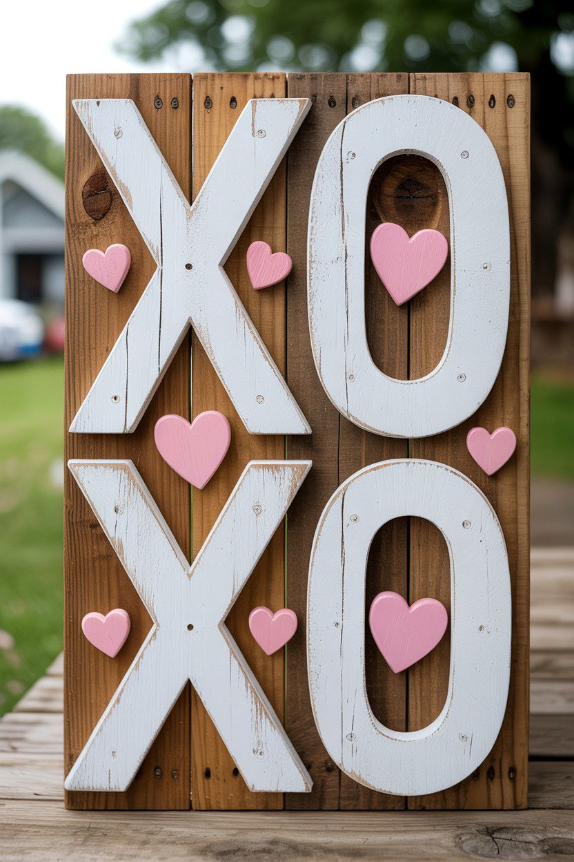 25 Valentine's Day Wood Sign Ideas for Rustic Home Decor