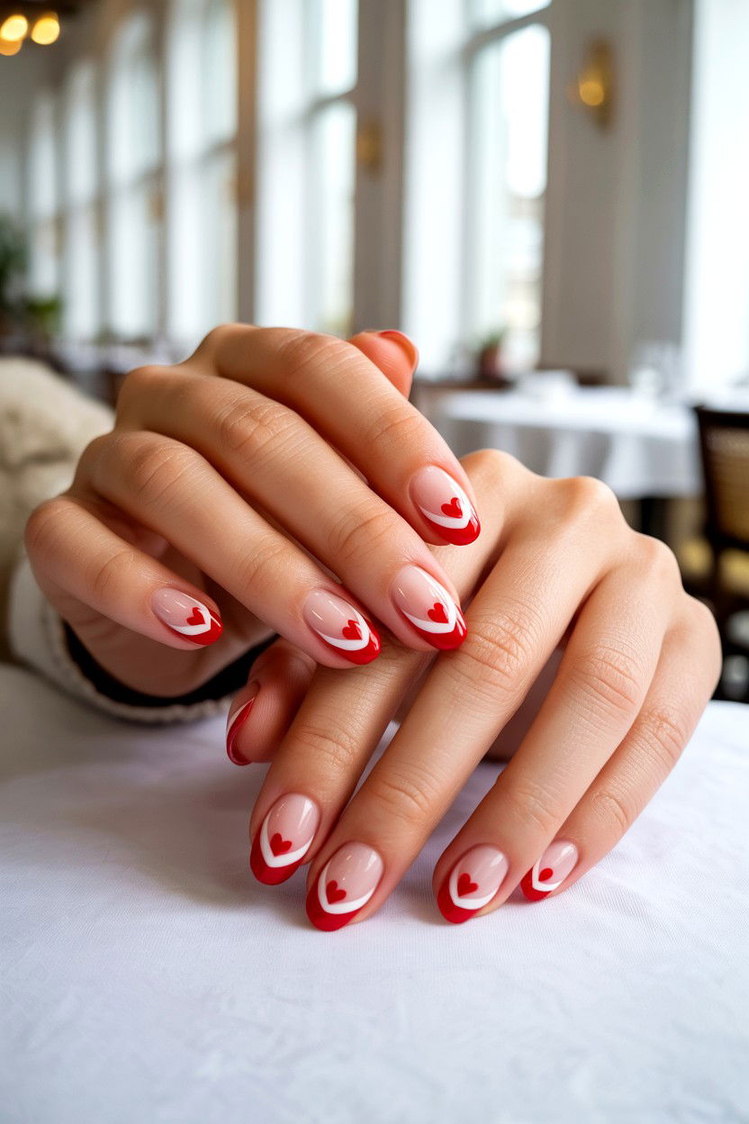 25 French Tip Valentine's Day Nails for Romantic Style